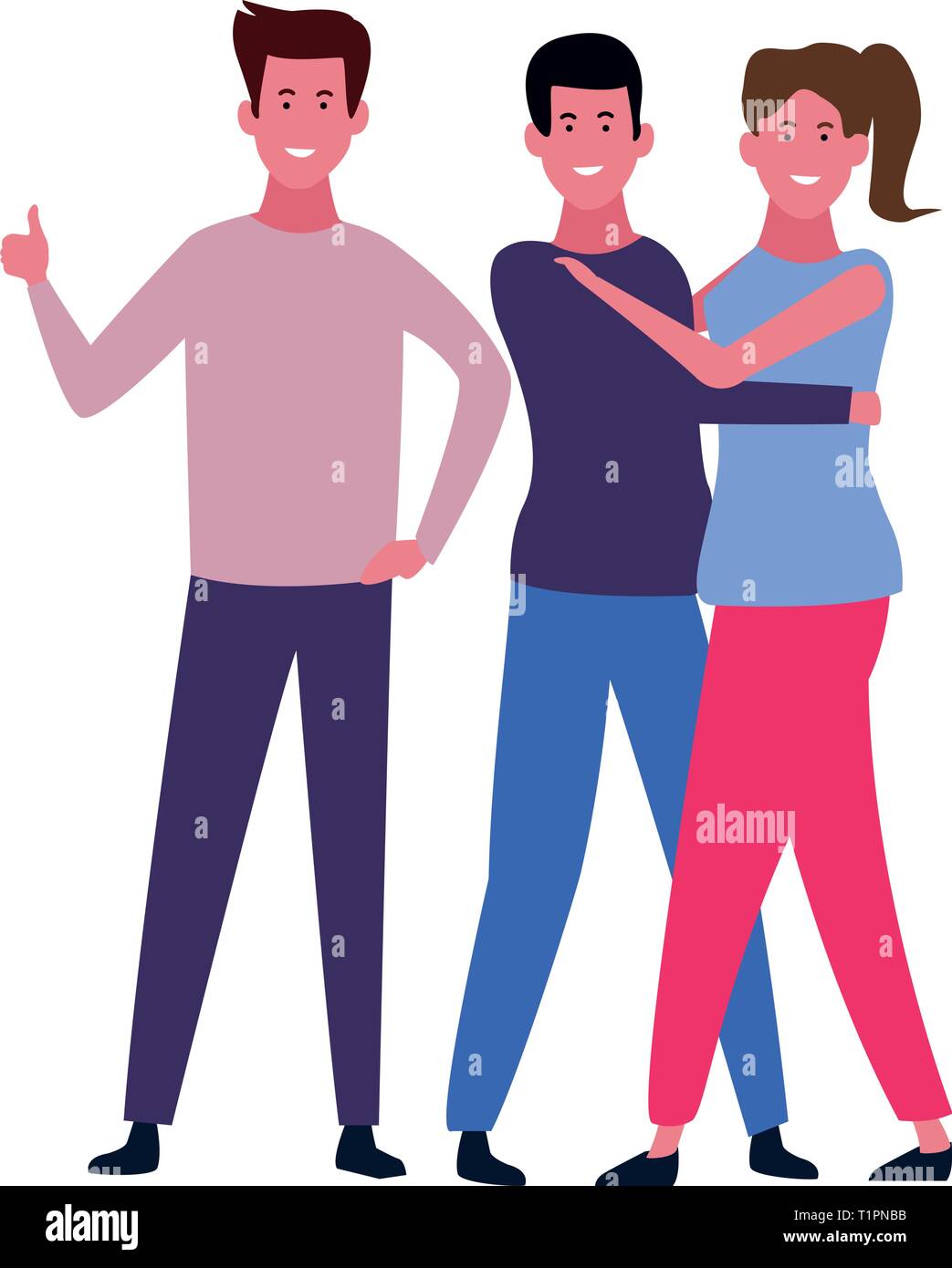 People friends cartoon Stock Vector Image & Art - Alamy