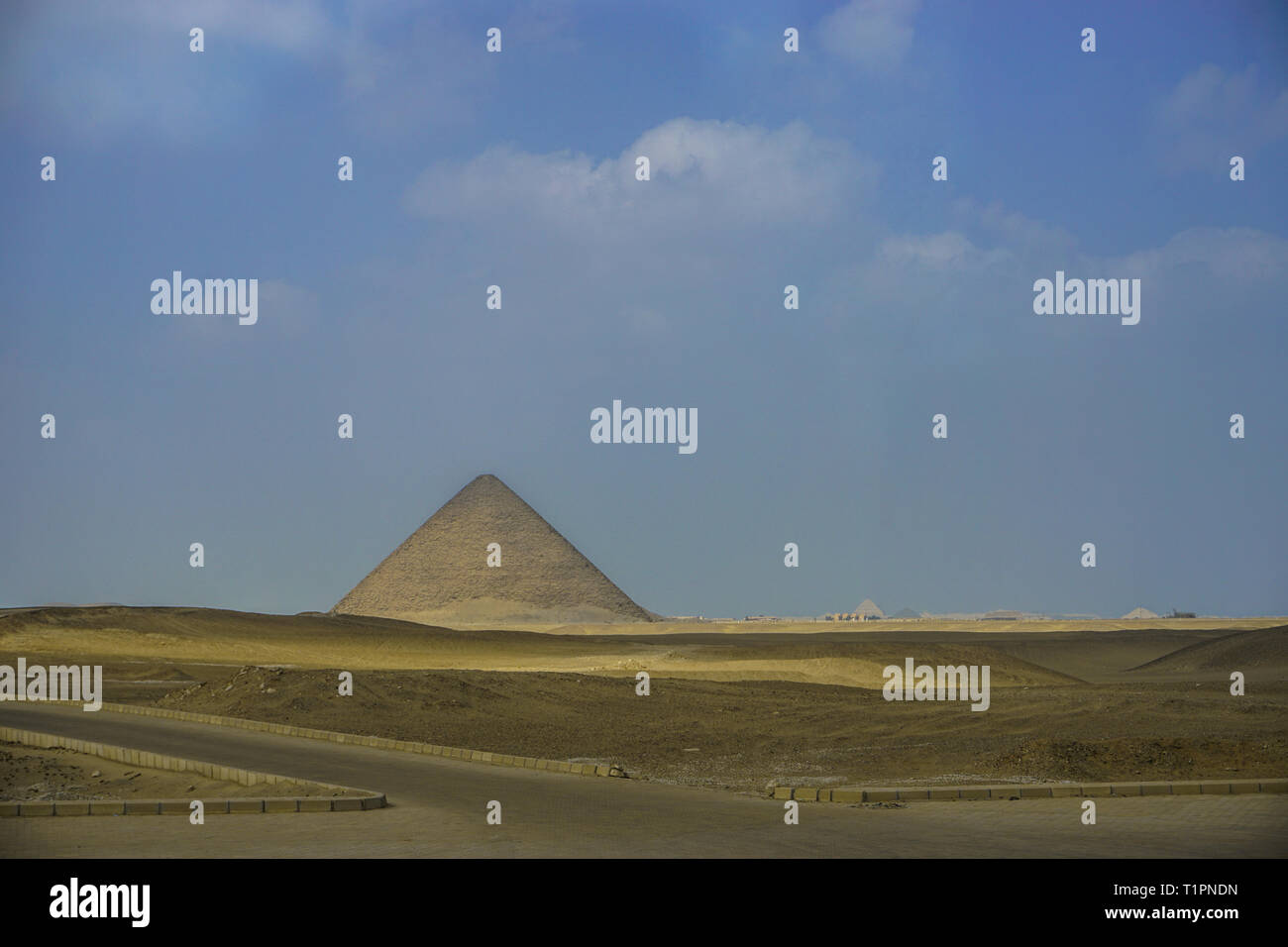 Dahshur, Egypt: View of the Red Pyramid, the third pyramid built by Old ...