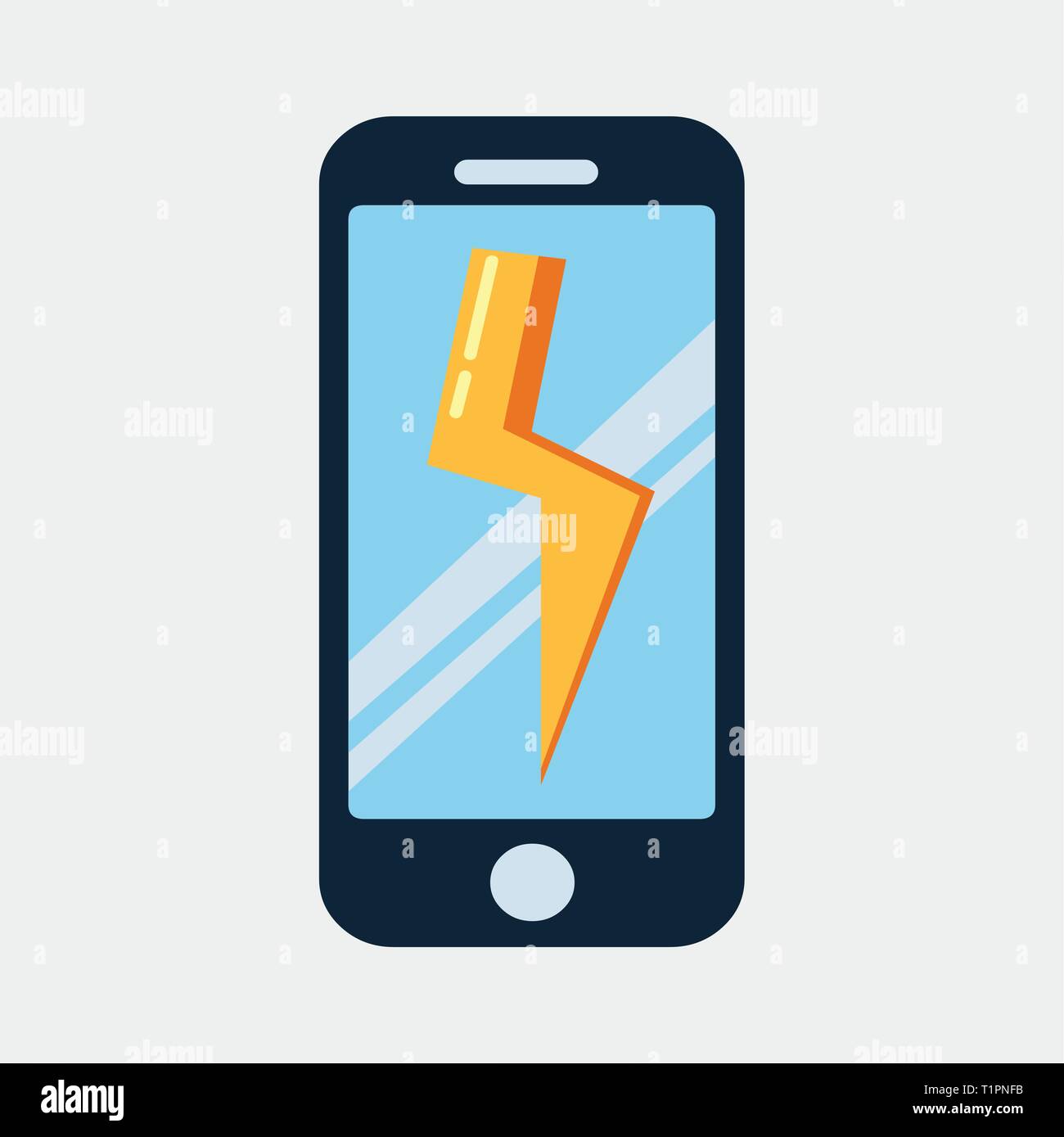 vector smartphone power charge icon Stock Vector Image & Art - Alamy