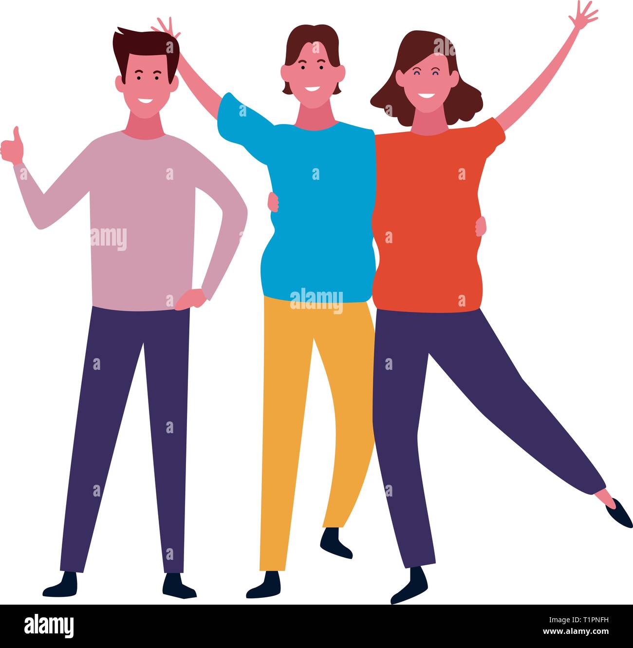 People friends cartoon Stock Vector Image & Art - Alamy