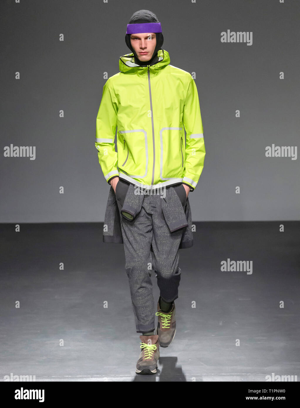 NEW YORK, NY - Feb 05, 2019: A model walks the runway at the Robert ...
