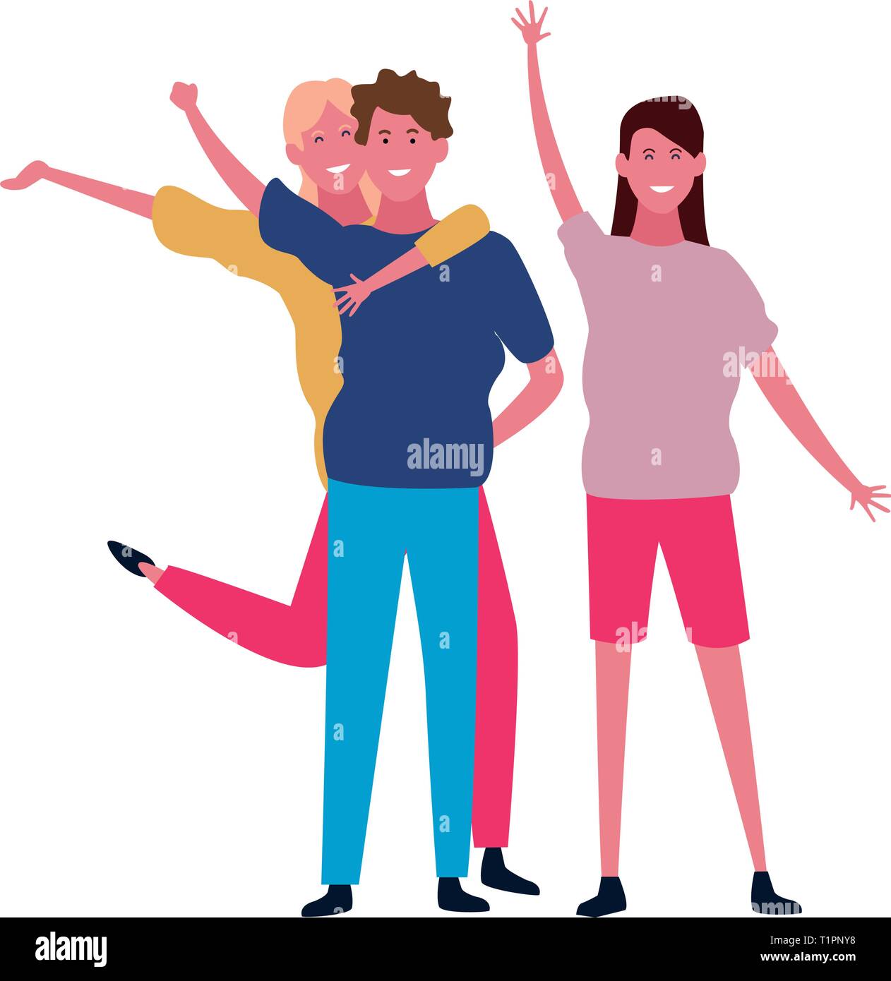 People friends cartoon Stock Vector Image & Art - Alamy