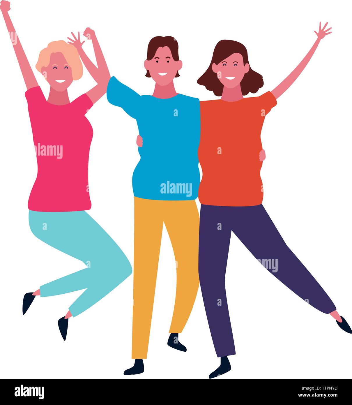 Diverse friends image Stock Vector Images - Alamy