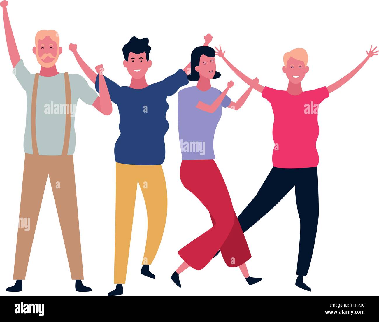 Young women smiling and dancing Stock Vector Image & Art - Alamy