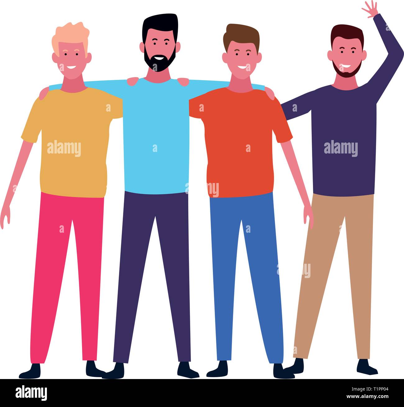 People friends cartoon Stock Vector Image & Art - Alamy