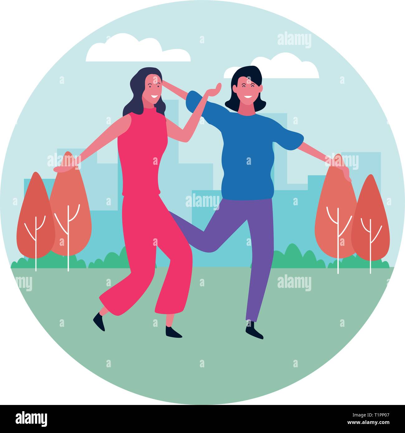 Two women friends cartoon Stock Vector Image & Art - Alamy