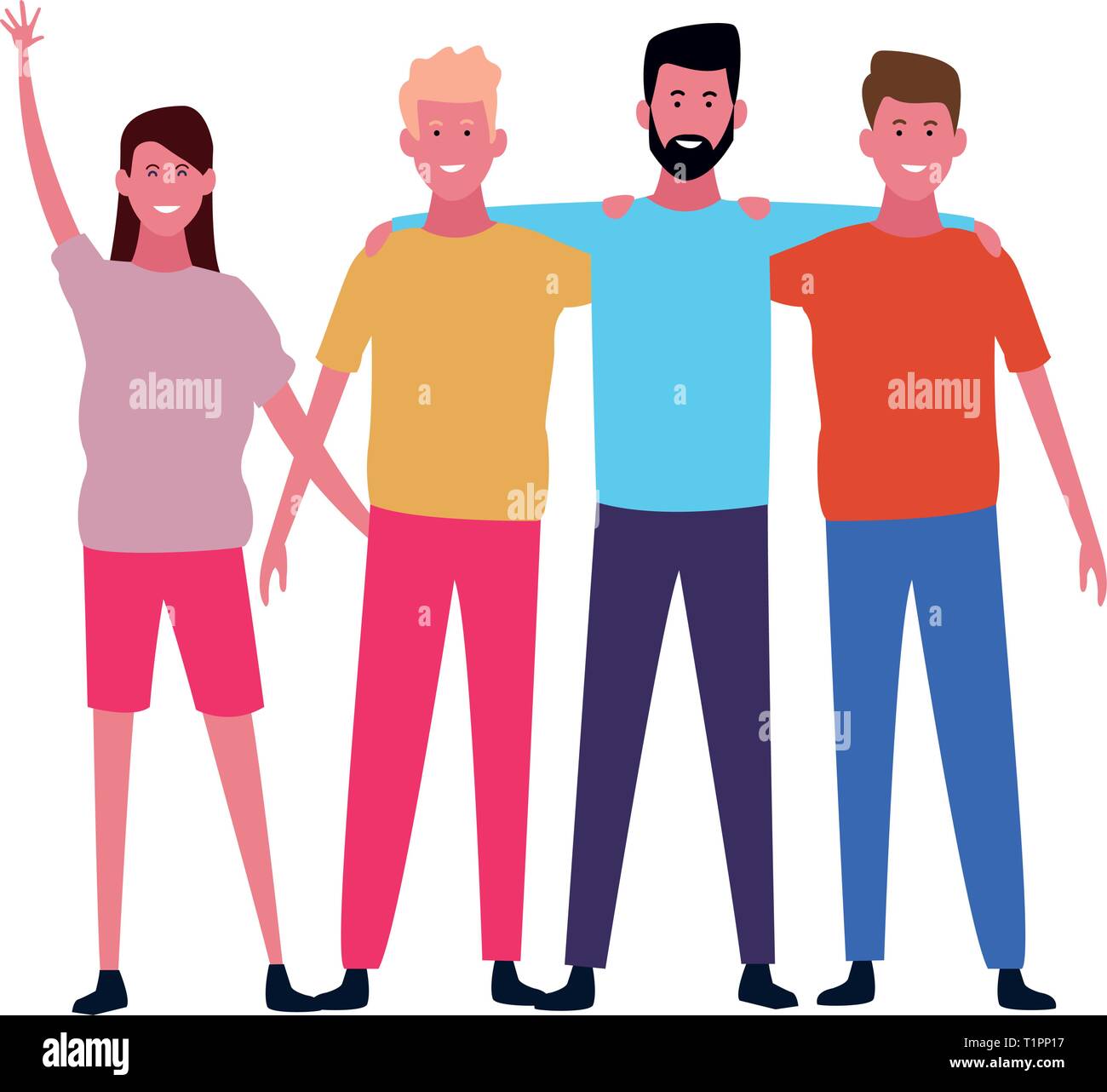 People friends cartoon Stock Vector Image & Art - Alamy