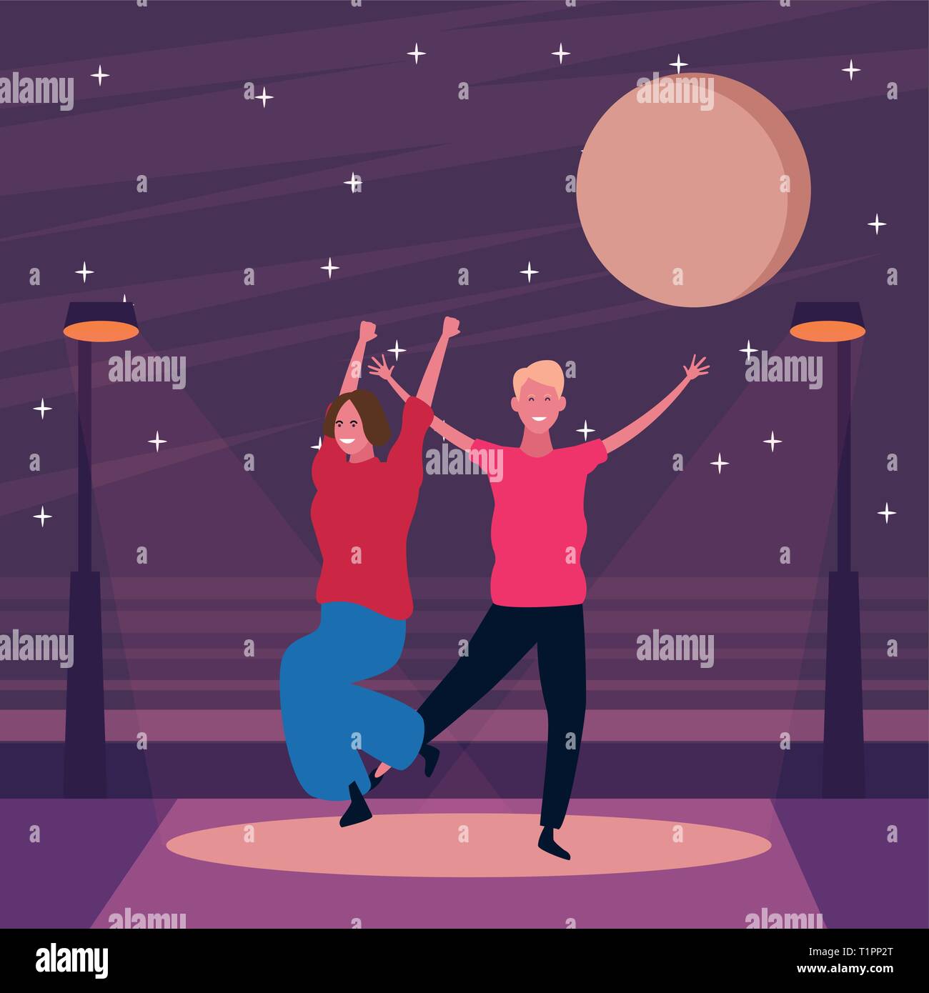 Professional couple dancing Stock Vector Images - Alamy