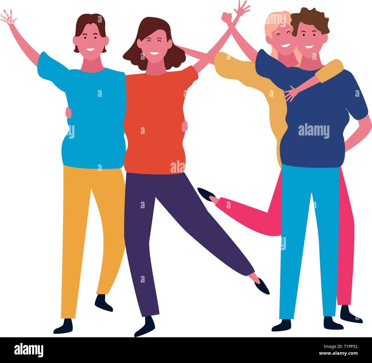 People friends cartoon Stock Vector Image & Art - Alamy