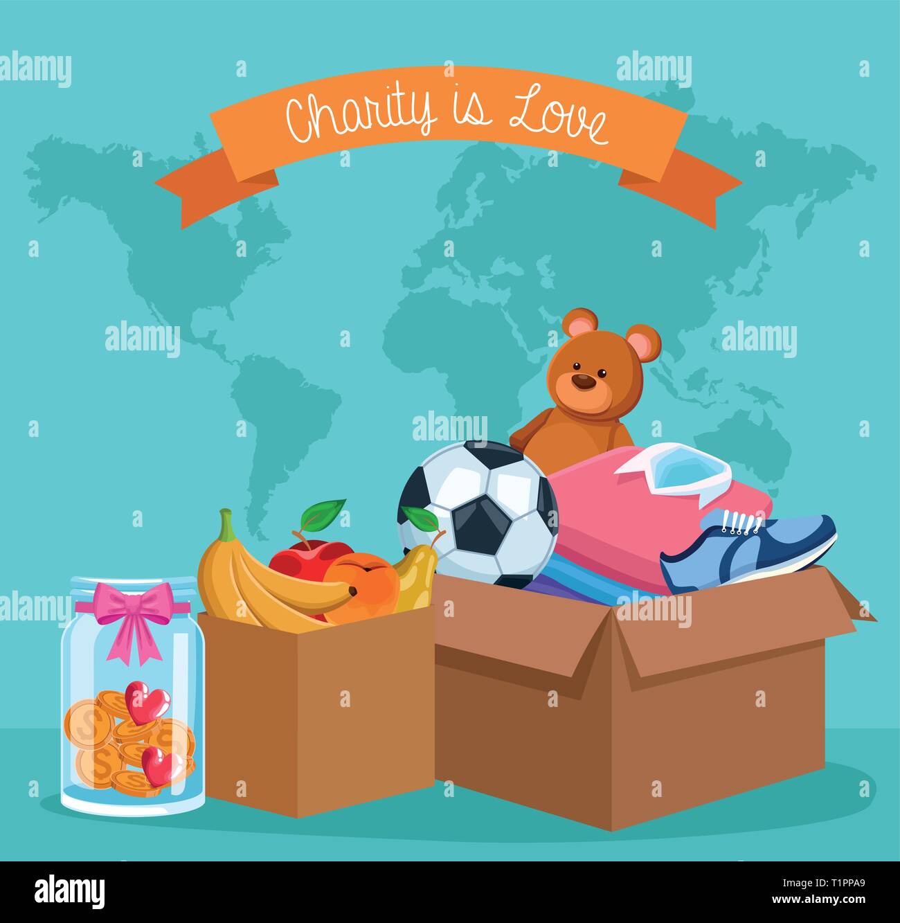Charity help cartoons hi-res stock photography and images - Alamy