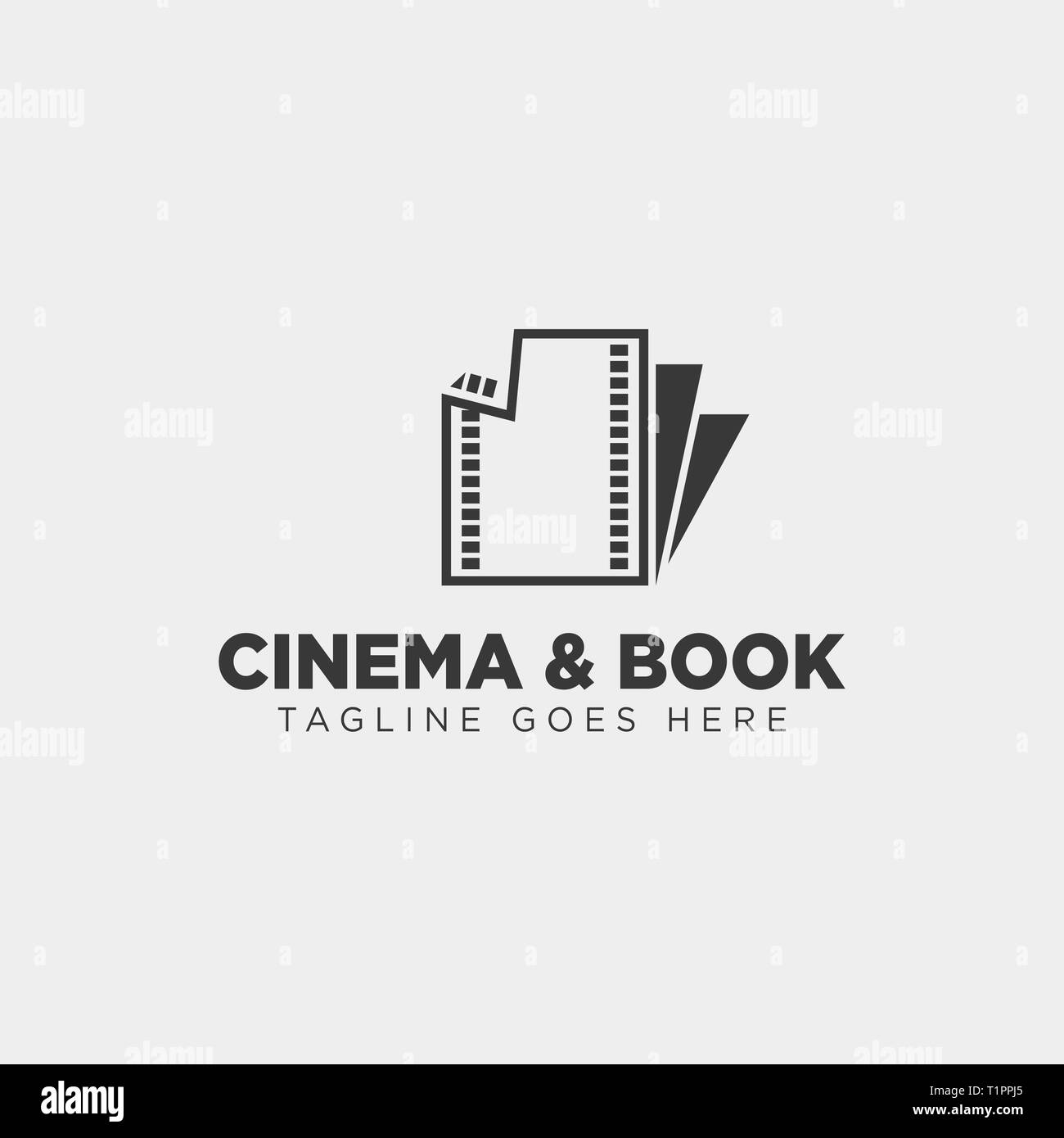 cinema book simple logo template vector illustration icon element ...