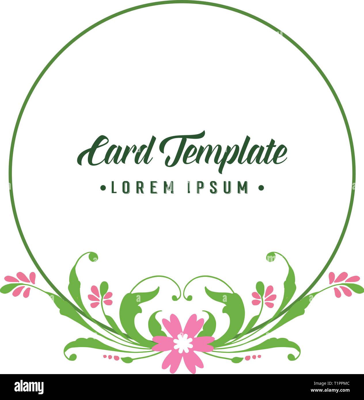 Vector illustration decorative of leaf floral frame for style of card ...