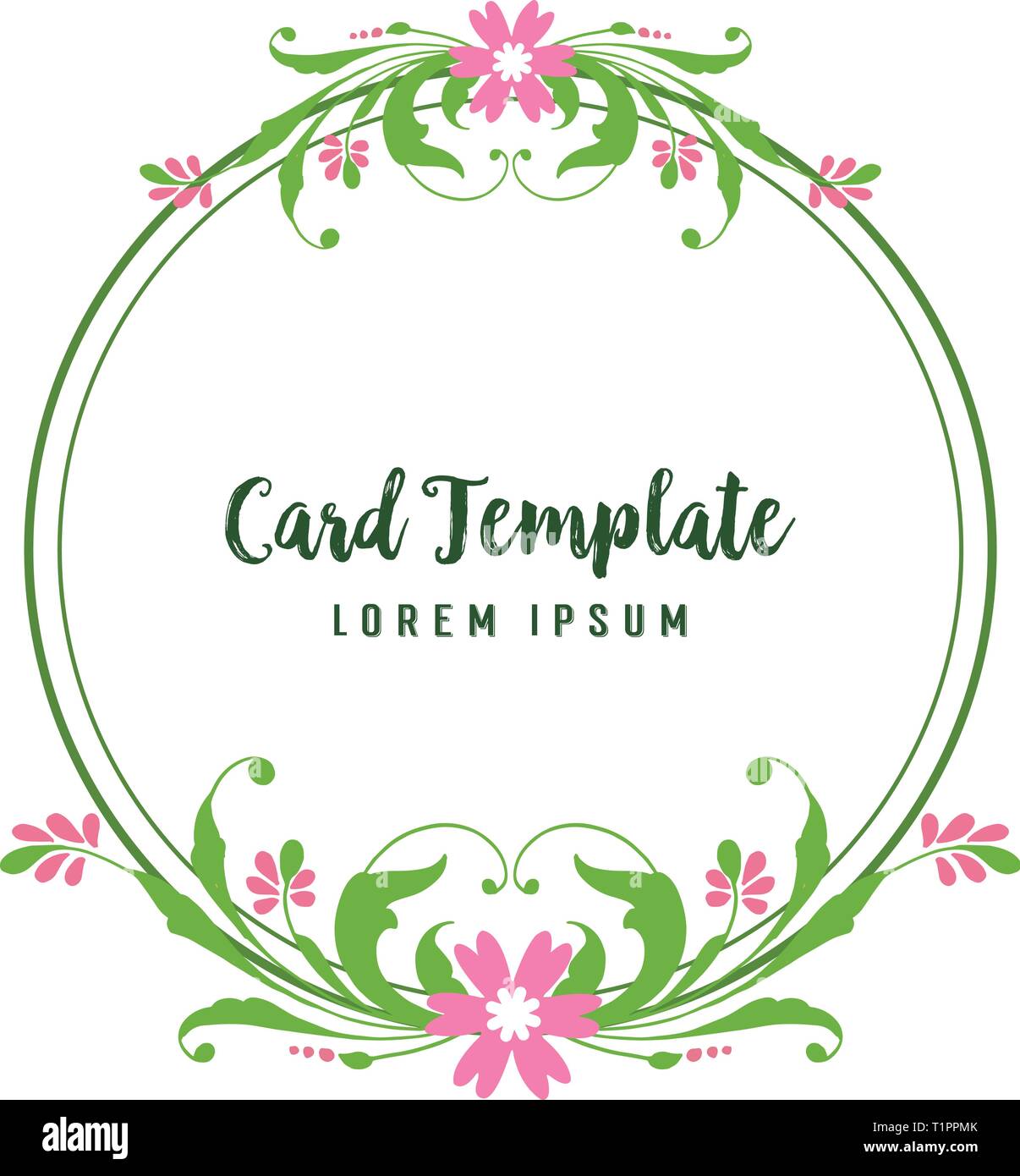 Vector illustration decorative of leaf floral frame for style of card ...