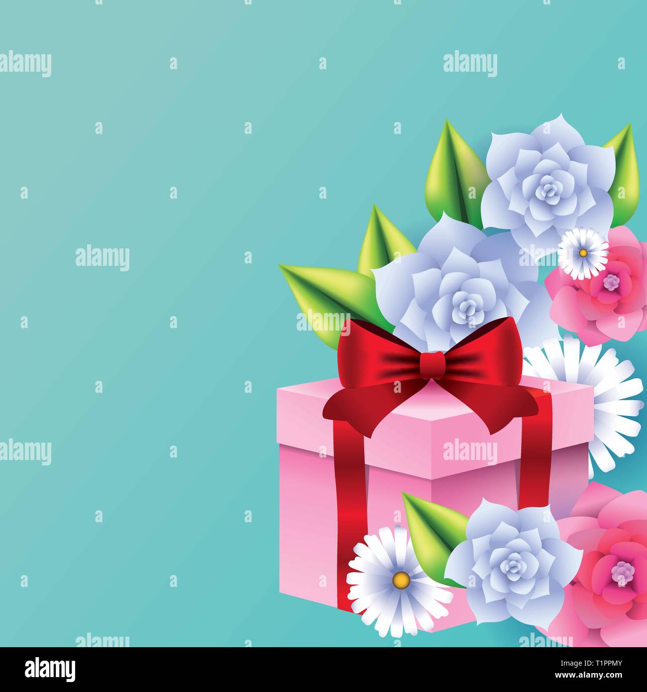 Romantic gift box present Stock Vector Image & Art - Alamy