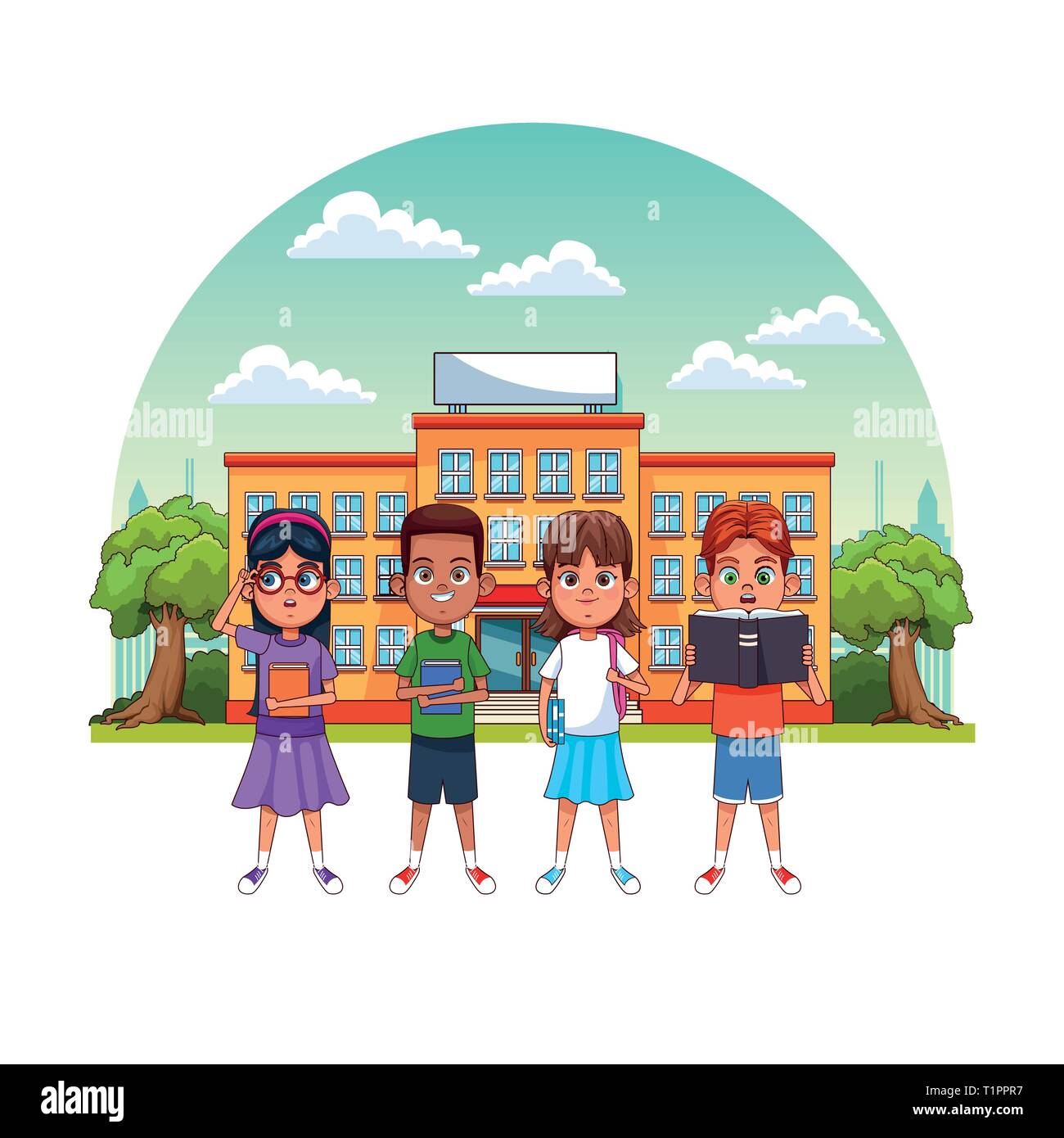 Kids students in school Stock Vector Image & Art - Alamy