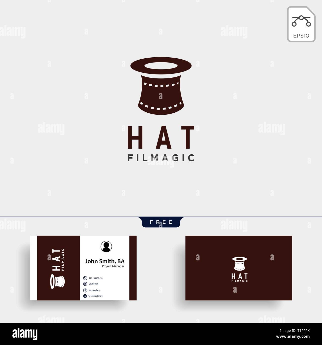 hat magic movie cinema simple logo template vector illustration icon ...