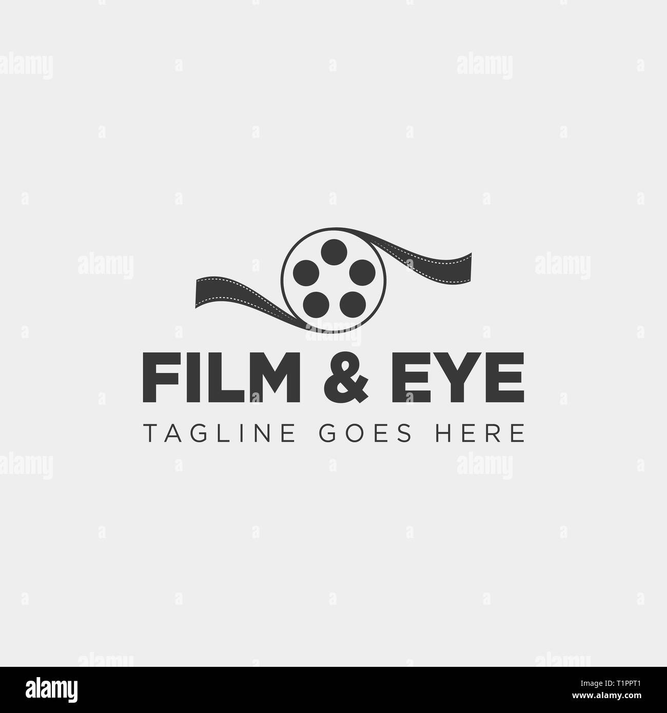 eye cinema studio entertaintment simple logo template vector ...