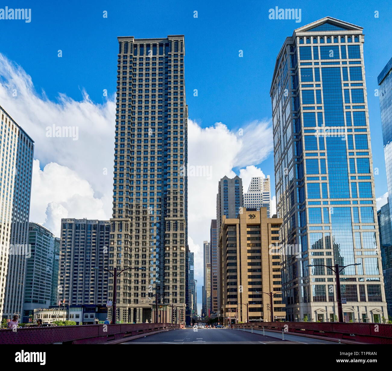 Downtown of Chicago city in the United States, Illinois Stock Photo - Alamy