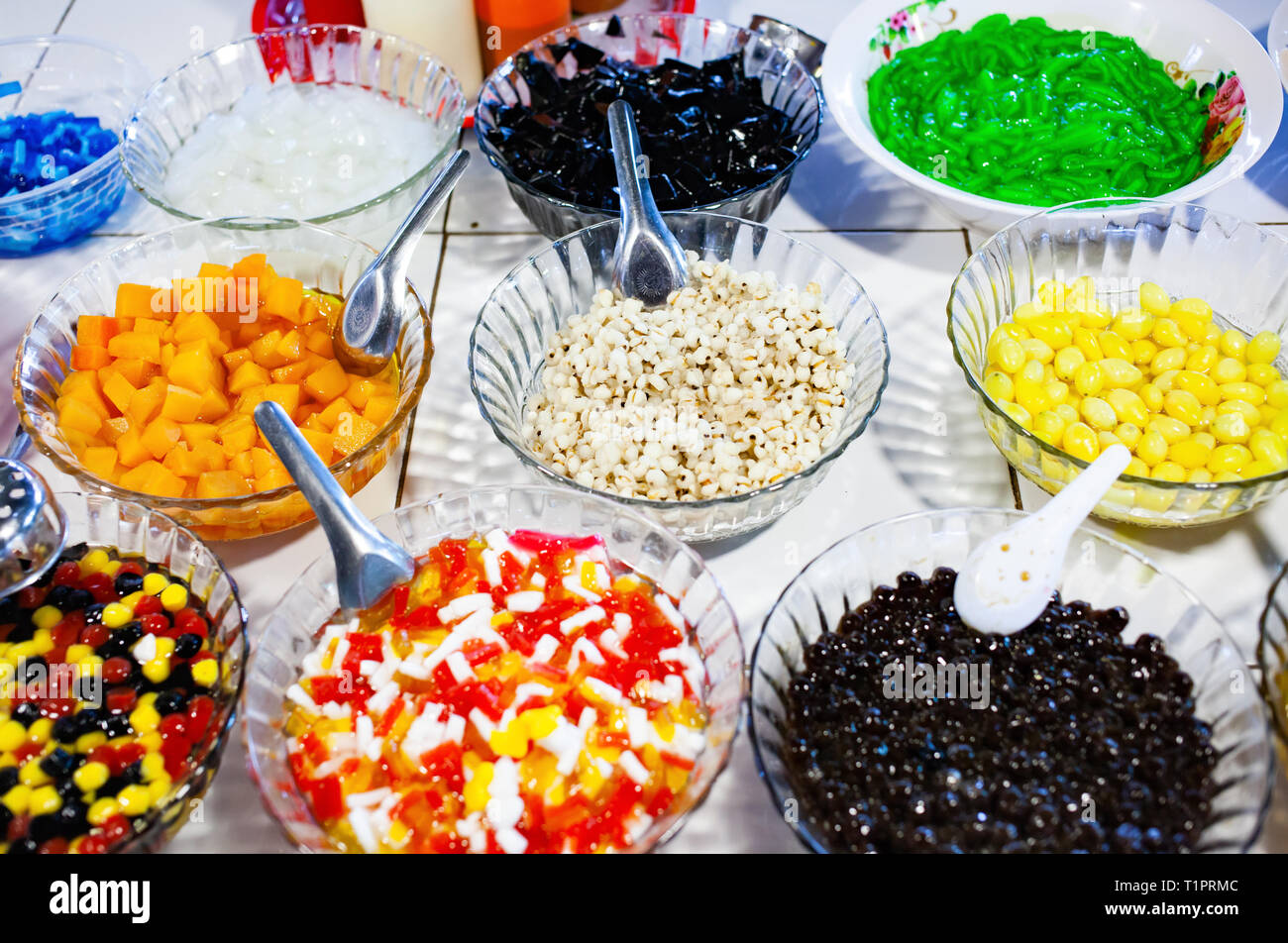 colorful street food on the market Thailand Stock Photo - Alamy