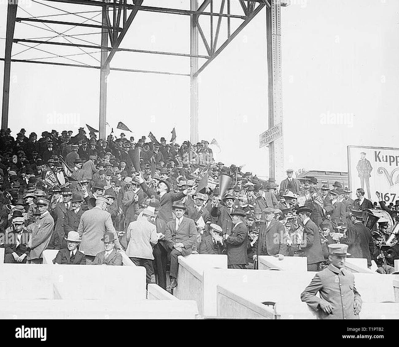 Boston Red Sox Rooters at Shibe Park, Philadelphia PA, 1914 Stock Photo ...