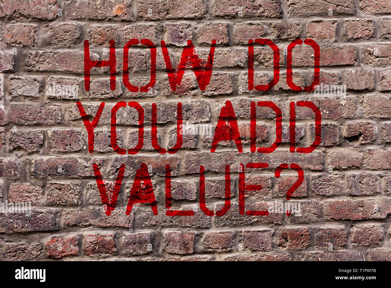 Writing note showing How Do You Add Value Question. Business concept ...