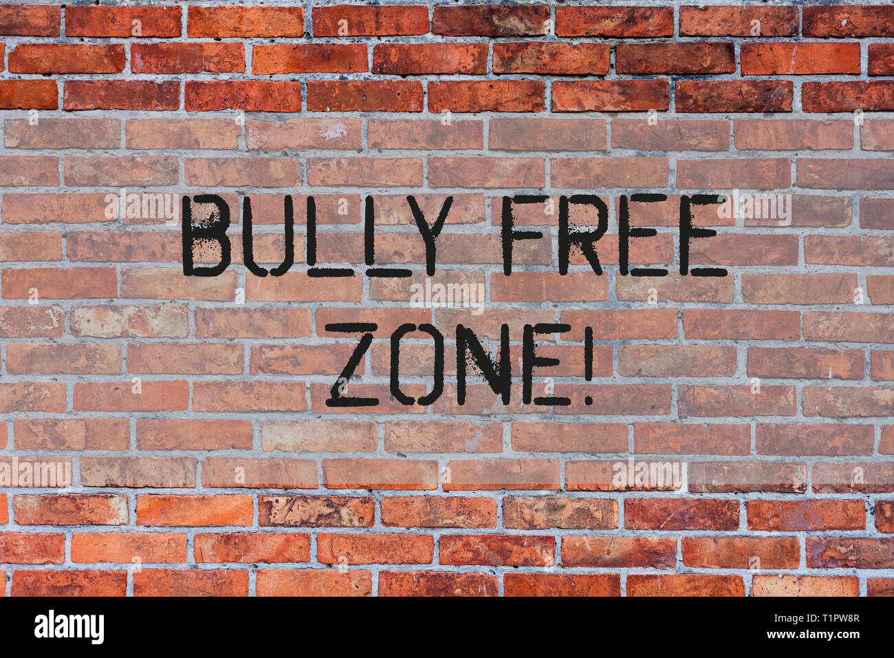 Handwriting text Bully Free Zone. Conceptual photo creating abuse free ...