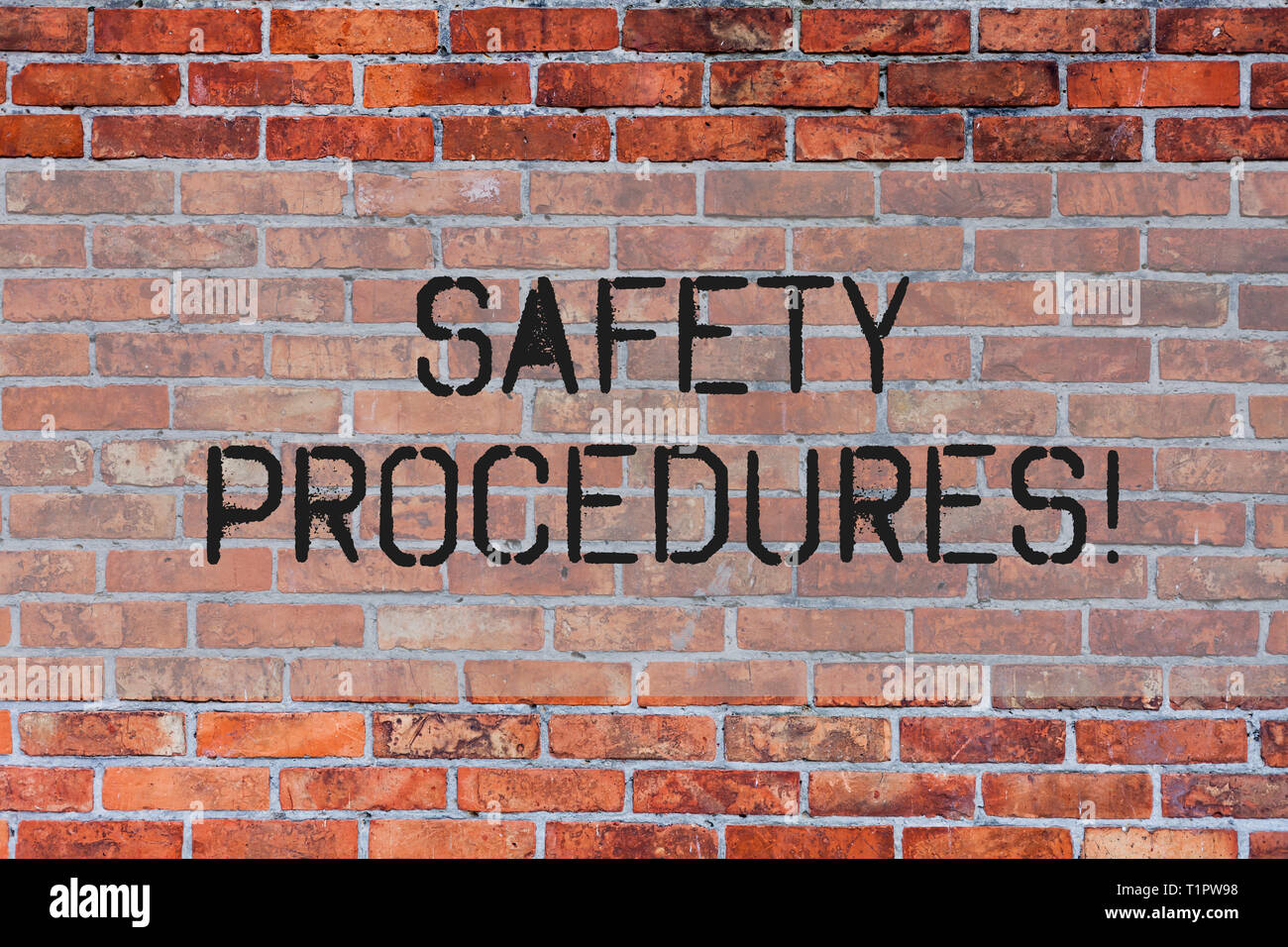 Handwriting text Safety Procedures. Conceptual photo Follow rules and ...