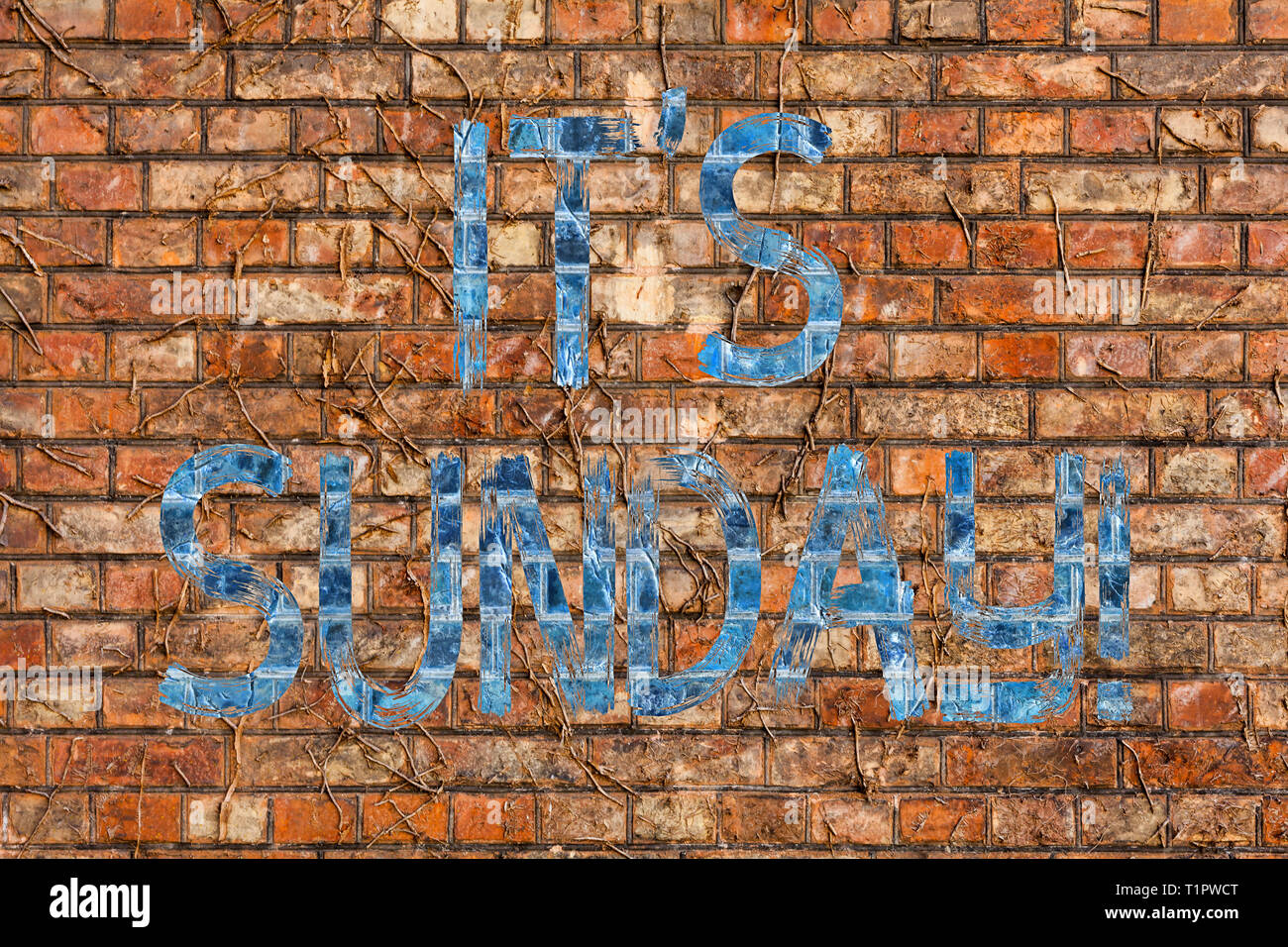 Conceptual hand writing showing It S Sunday. Concept meaning day of ...