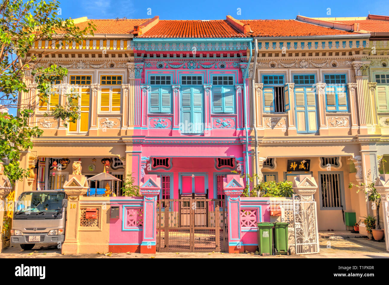 Historical Peranakan houses in Joo Chiat, Singapore Stock Photo - Alamy