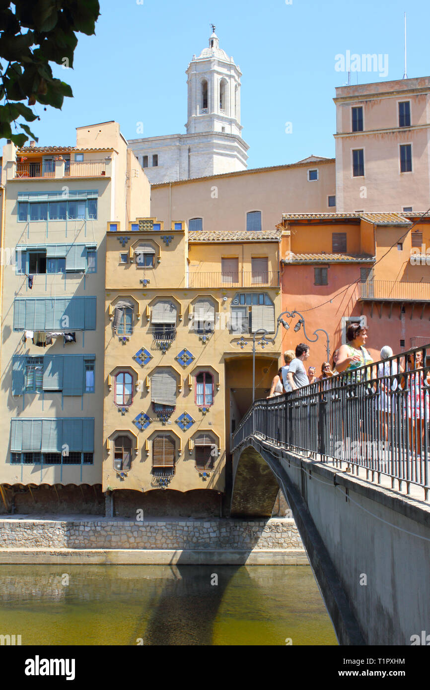 Details on the streets of Girona old town Stock Photo - Alamy