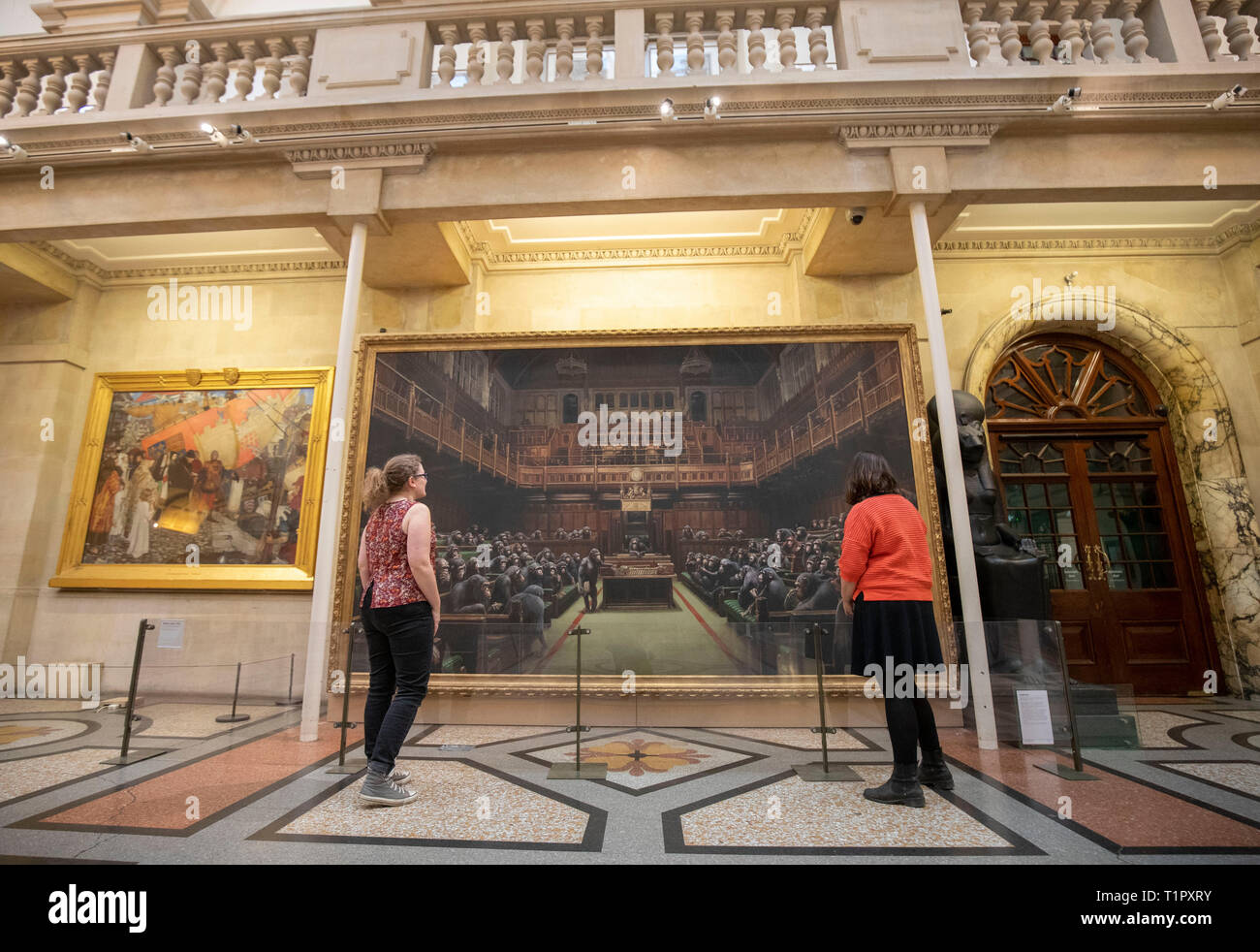 Banksy devolved parliament hi-res stock photography and images - Alamy