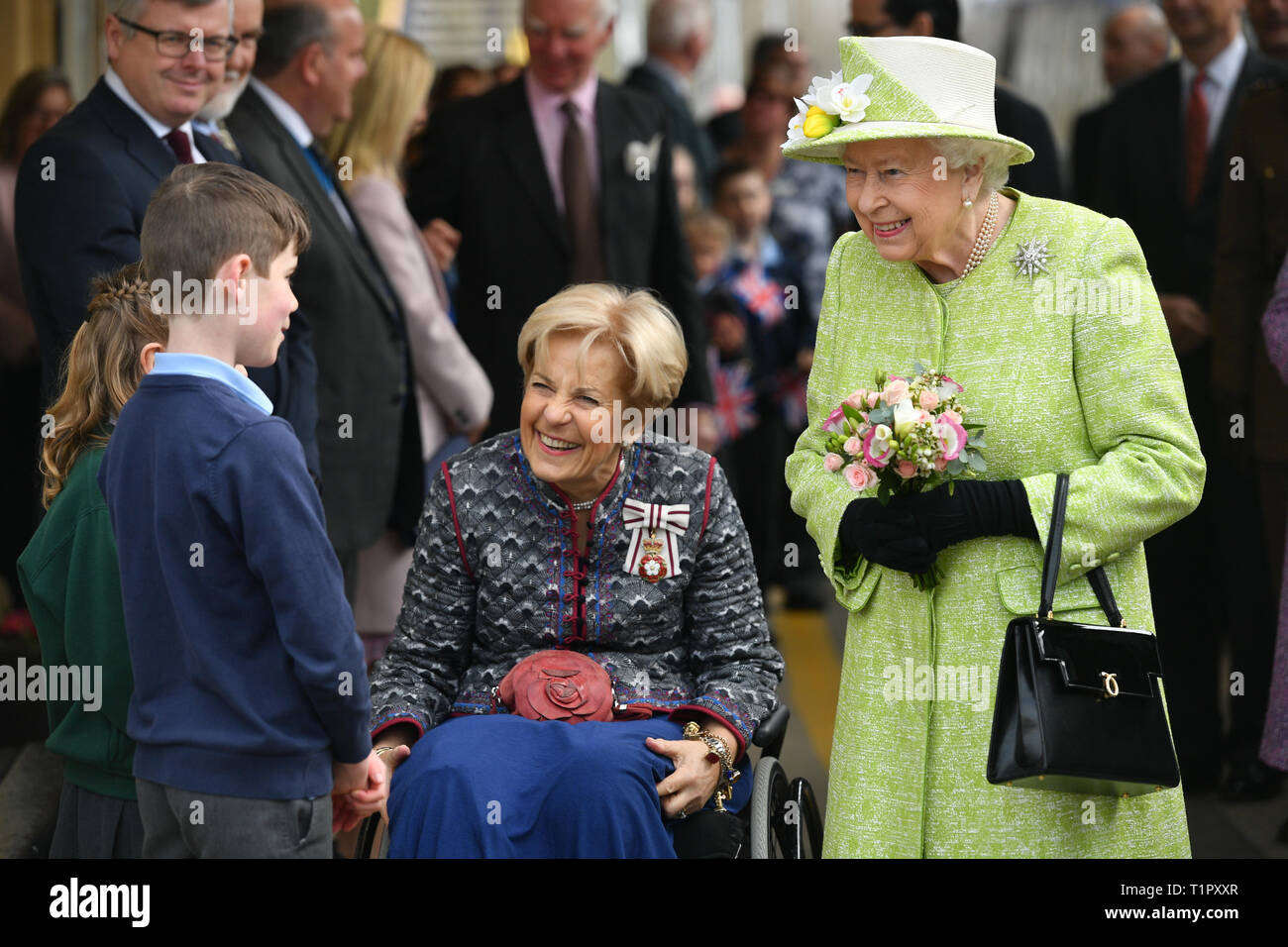 Sam Henderson, Poppy Shaw (left, hidden) and the Lord Lieutenant of ...