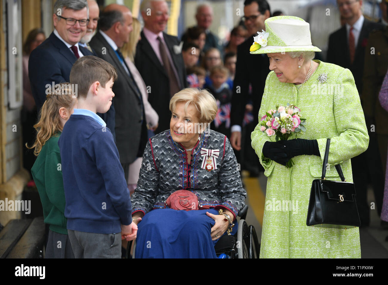 Sam Henderson, Poppy Shaw (left, hidden) and the Lord Lieutenant of ...