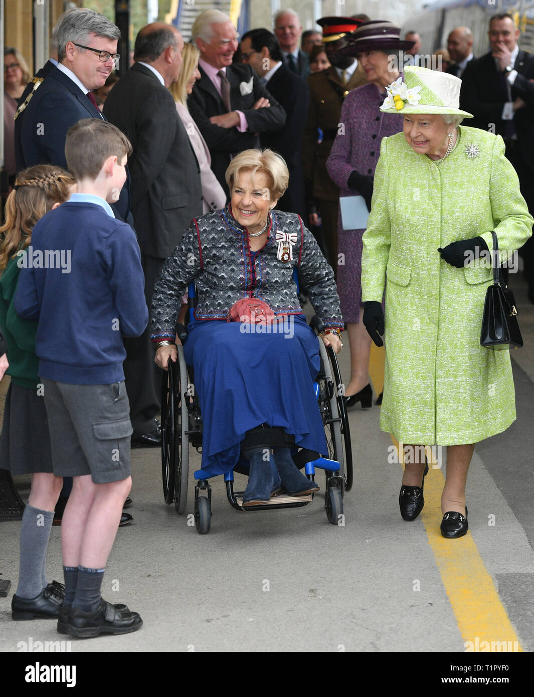 Sam Henderson, Poppy Shaw (left, hidden) and the Lord Lieutenant of ...