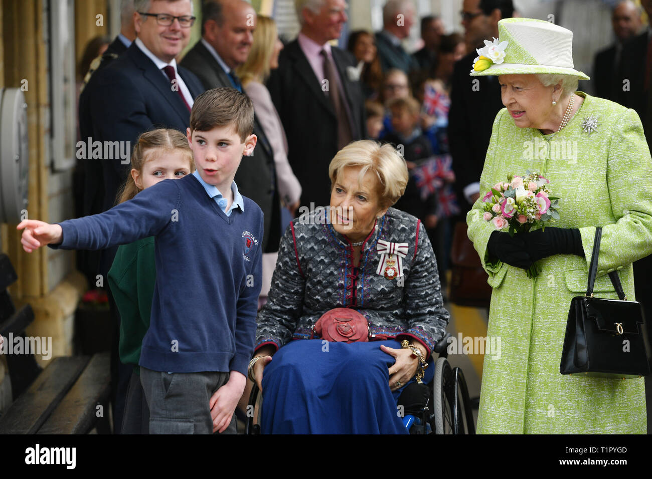 Sam Henderson, Poppy Shaw (left, hidden) and the Lord Lieutenant of ...