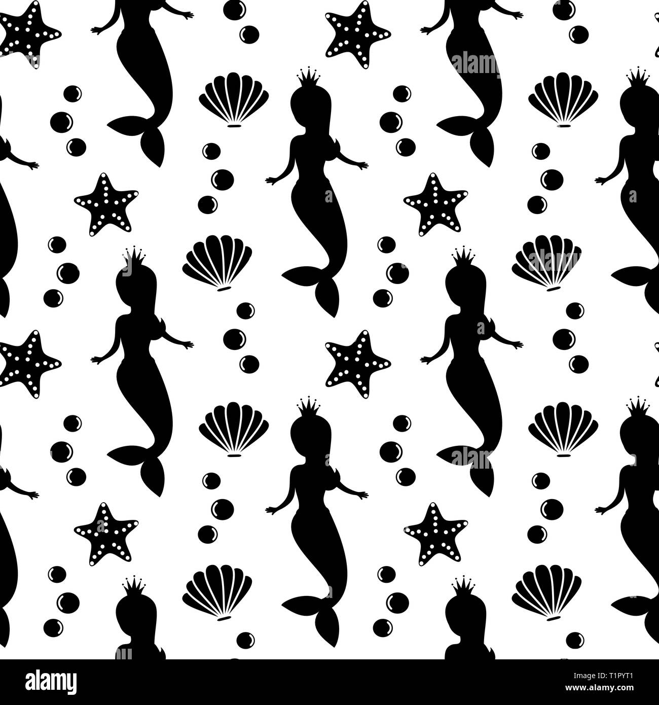 Little girl with seashell Black and White Stock Photos & Images - Alamy