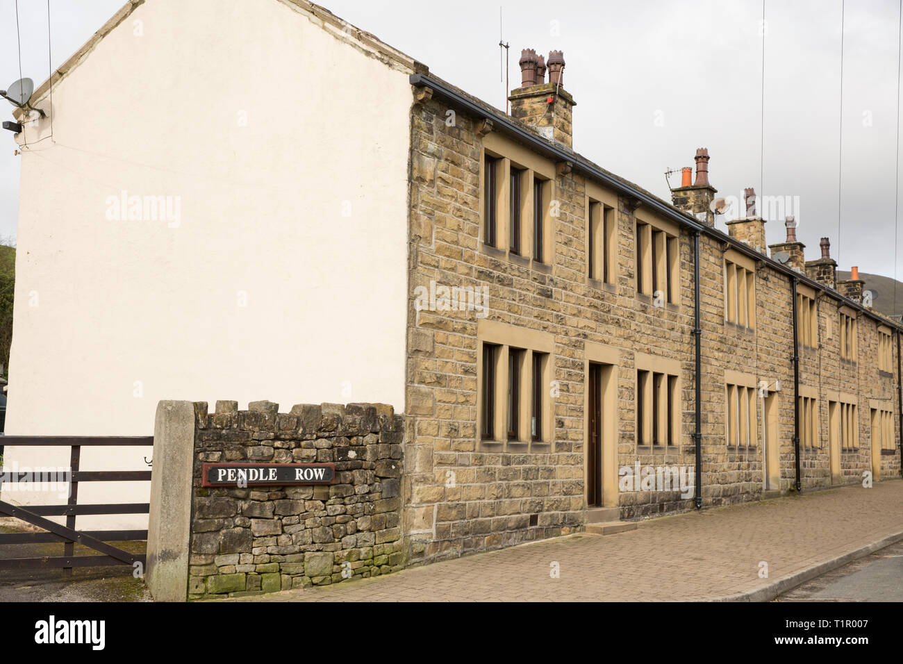 Pendle Row in the village of Barley, in the Borough of Pendle ...