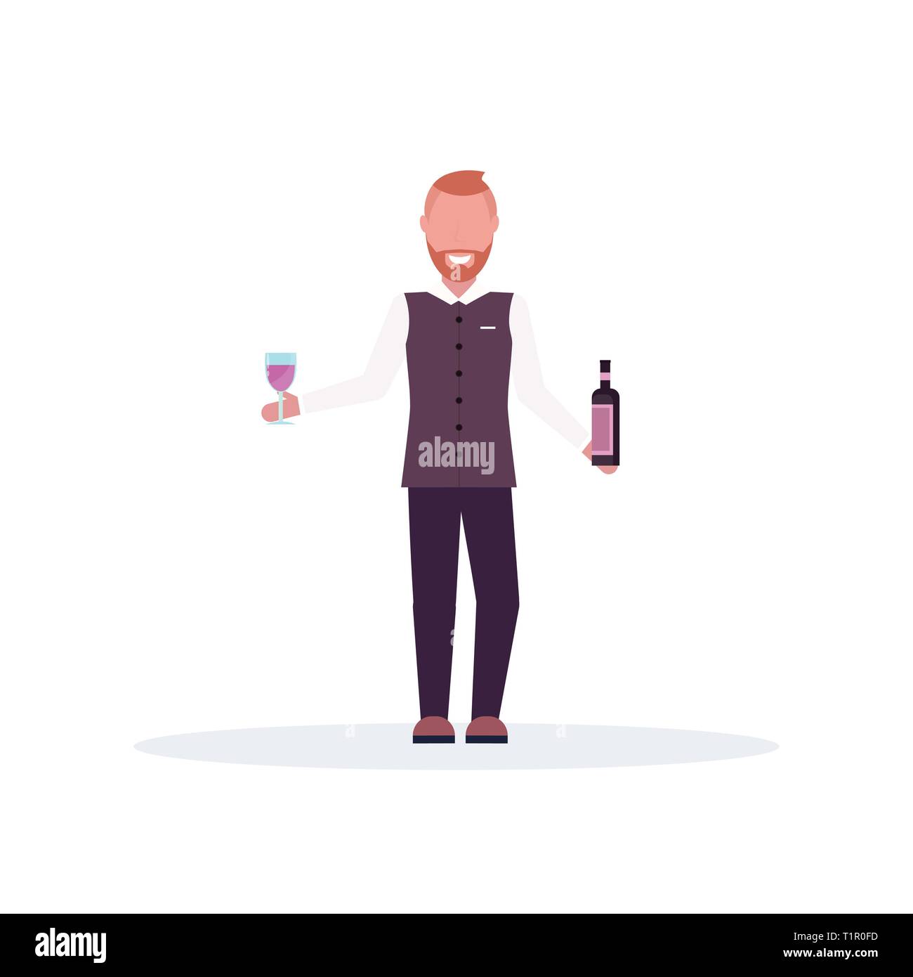 Smiling bartender Stock Vector Images - Alamy
