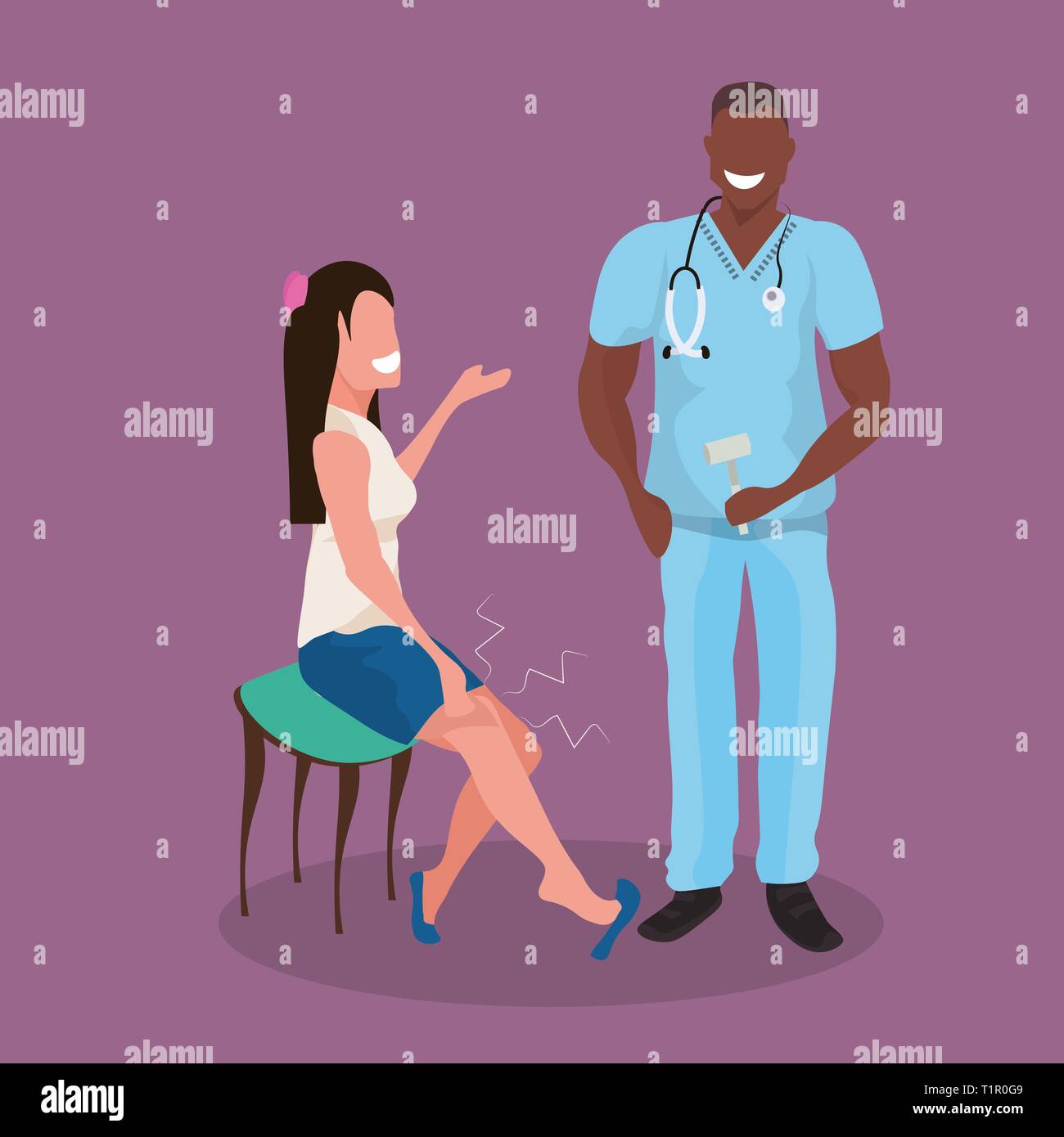 Female hospital doctor using Stock Vector Images - Alamy