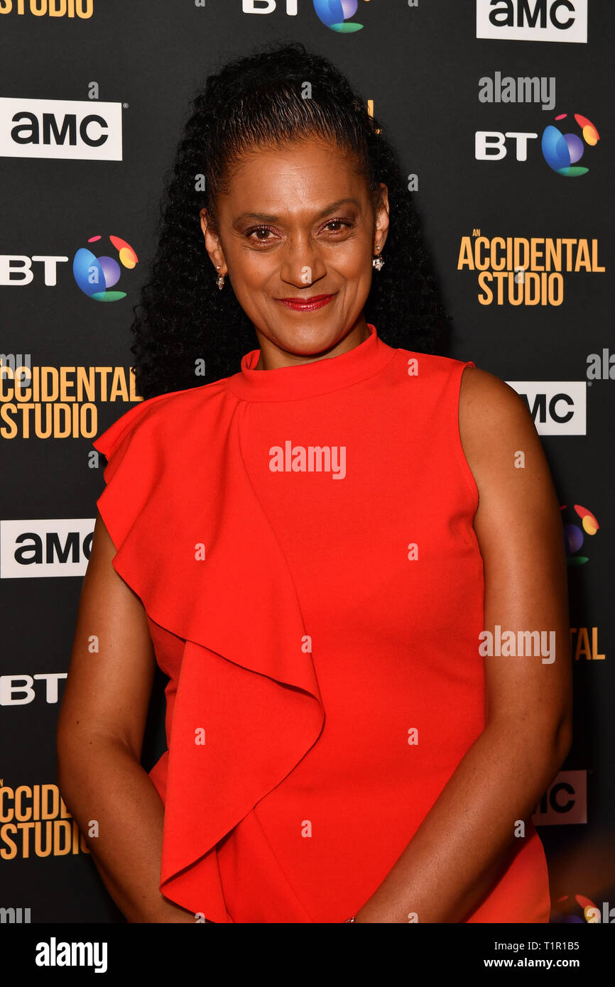 London, UK. 27th Mar 2019. Cathy Tyson arrives at Premiere of ...