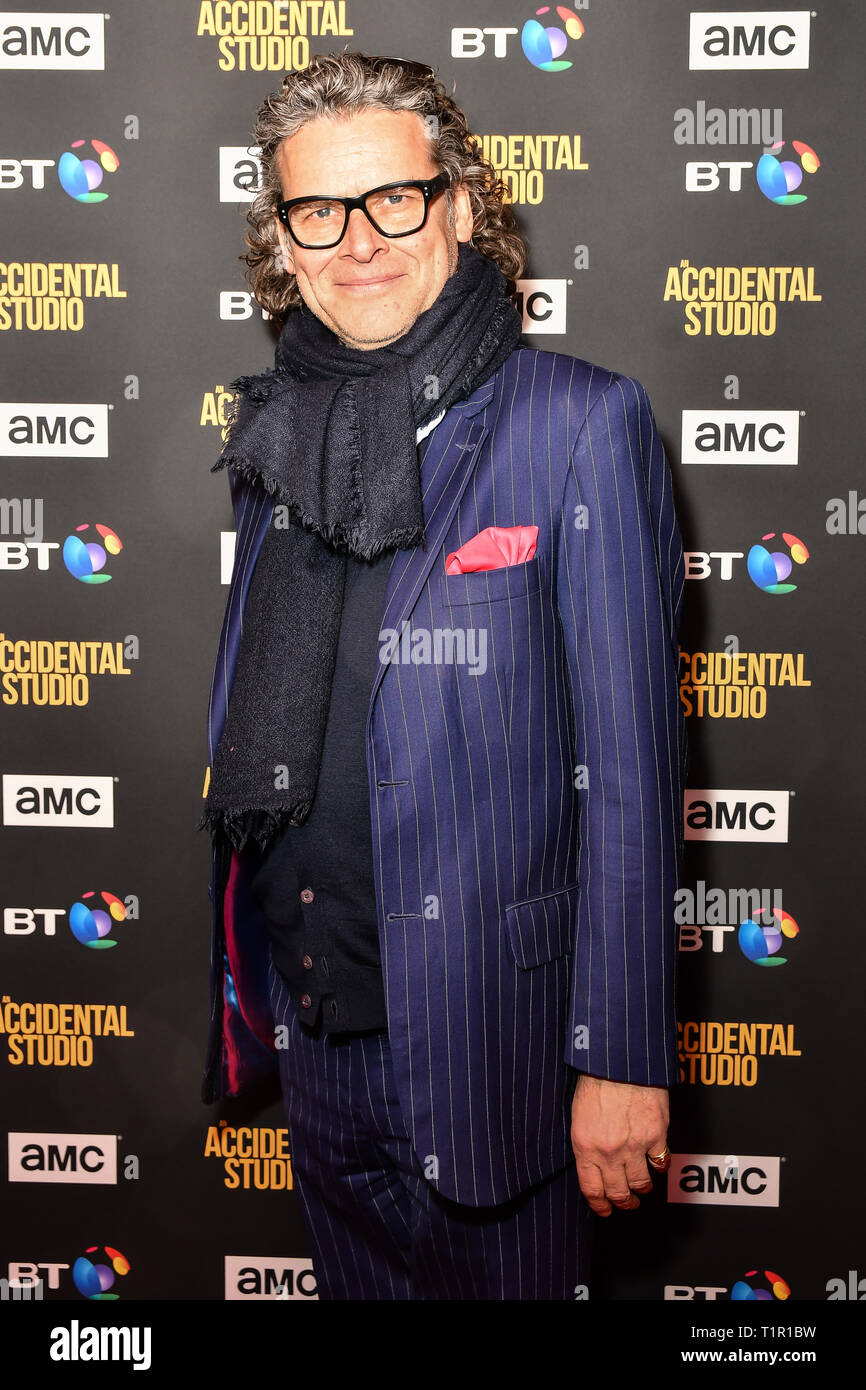 London, UK. 27th Mar 2019. George Waud arrives at Premiere of ...