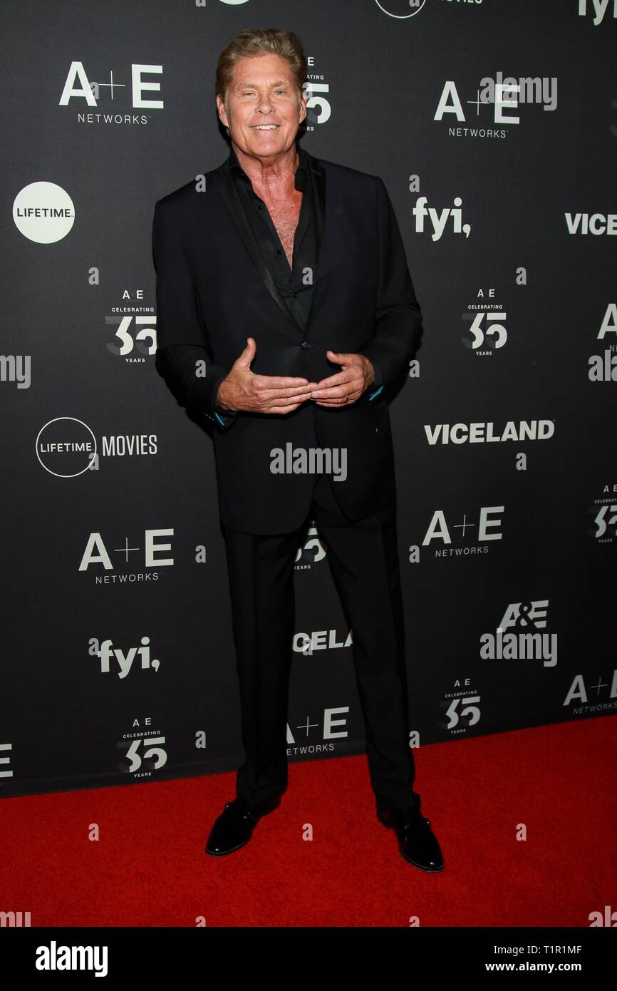 New York, NY, USA. 27th Mar, 2019. David Hasselhoff at arrivals for A E ...