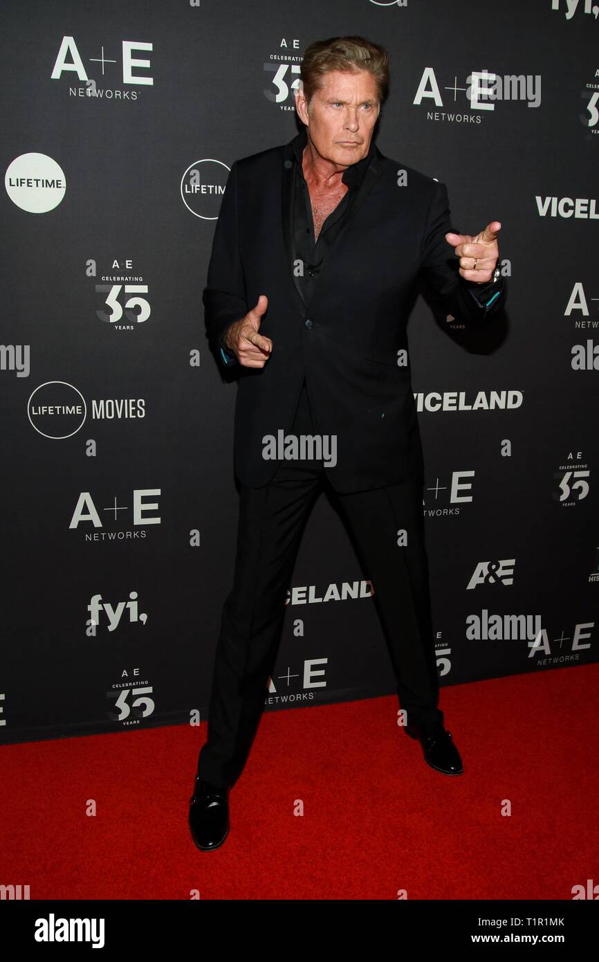 New York, NY, USA. 27th Mar, 2019. David Hasselhoff at arrivals for A E ...