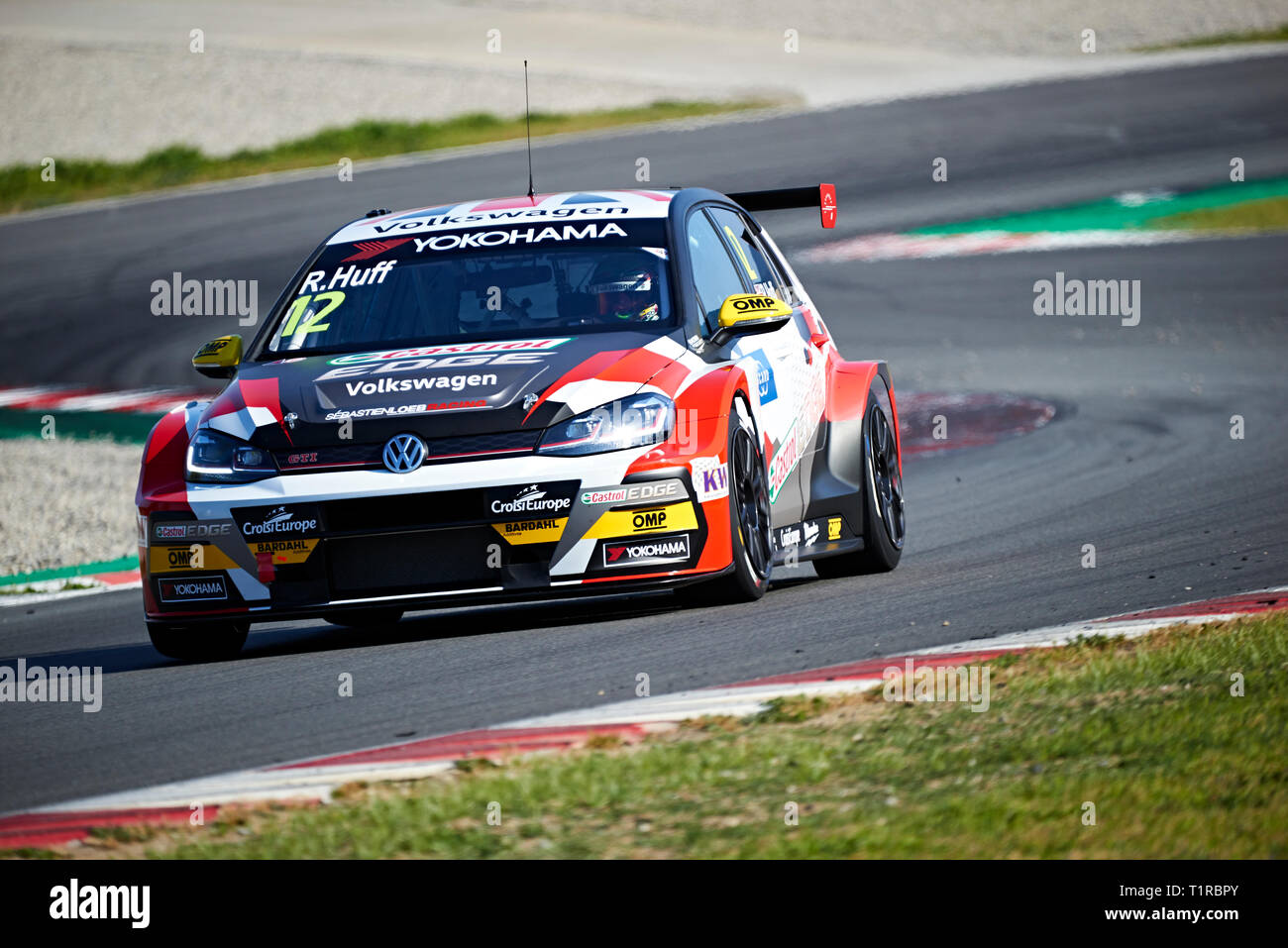 Barcelona, Spain. 28 March, 2019. Rob Huff (GBR), Volkswagen Golf GTI ...