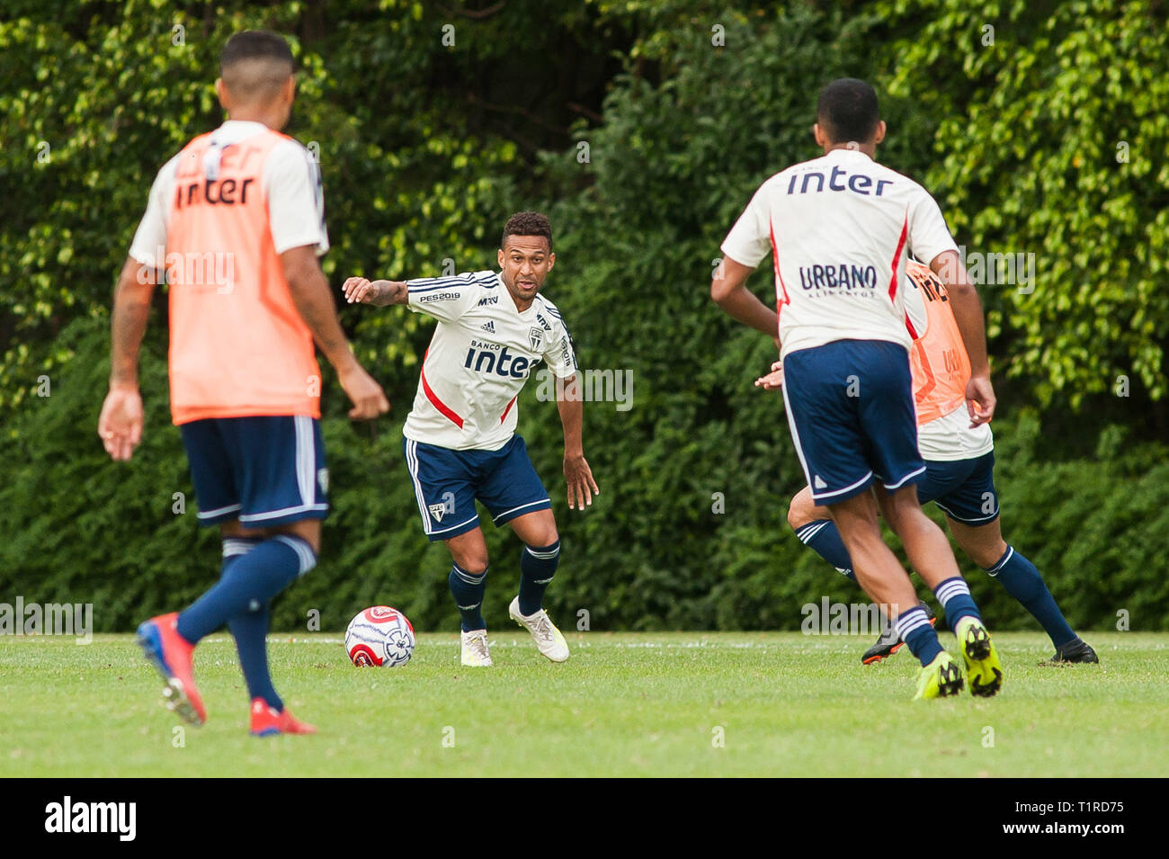 SÃO PAULO, SP - 28.03.2019: TREINO DO SPFC - Biro Biro during training ...
