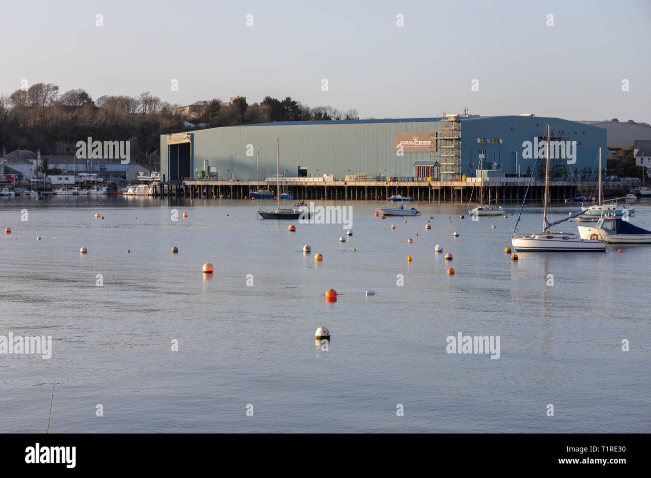 Princess Yachts factory, Plymouth, Devon, UK Stock Photo - Alamy