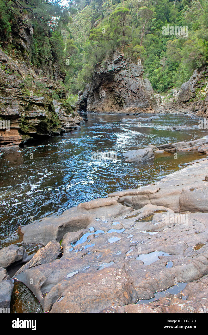 Rock Island Bend on the Franklin River Stock Photo - Alamy