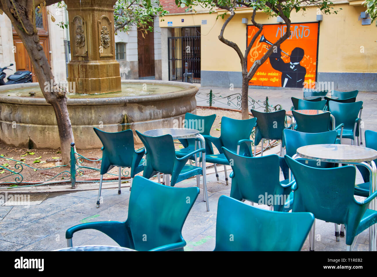 Valencia, Spain-October 16, 2017: Typical Spanish cafe in Valencia ...