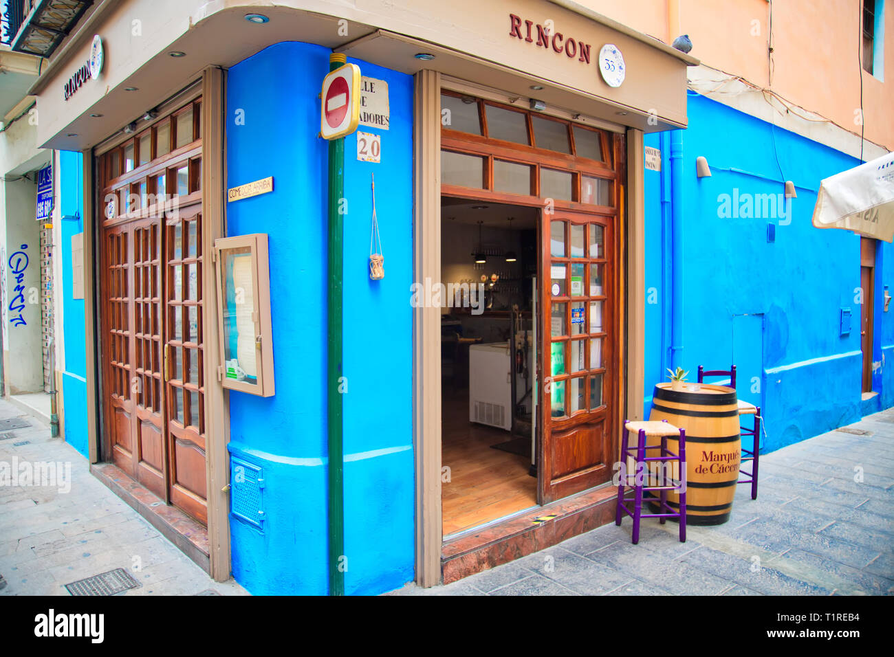 Valencia streets old town hi-res stock photography and images - Alamy