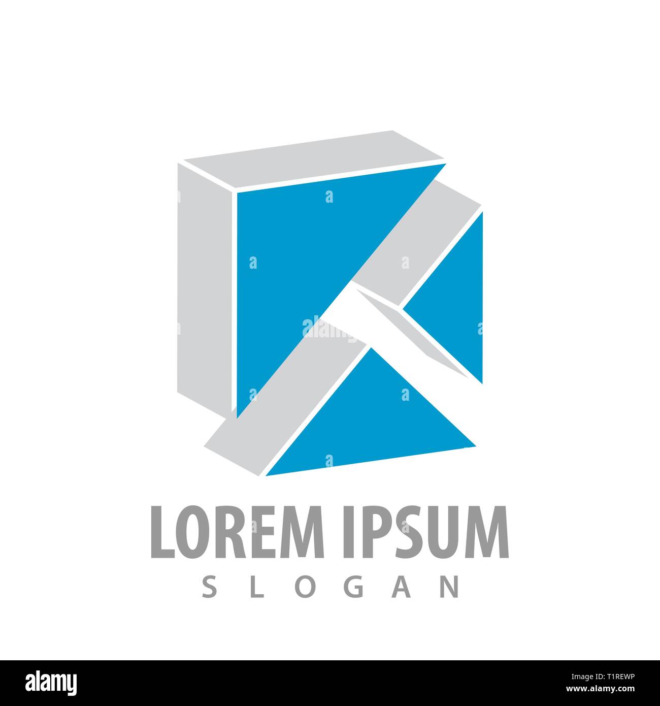 Geometric 3D triangle concept design. Symbol graphic template element ...